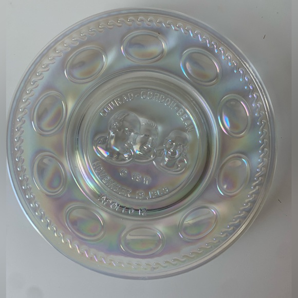 Kitchen | Vintage Wheaton Apollo 17 Blue Carnival Glass Iridescent ...